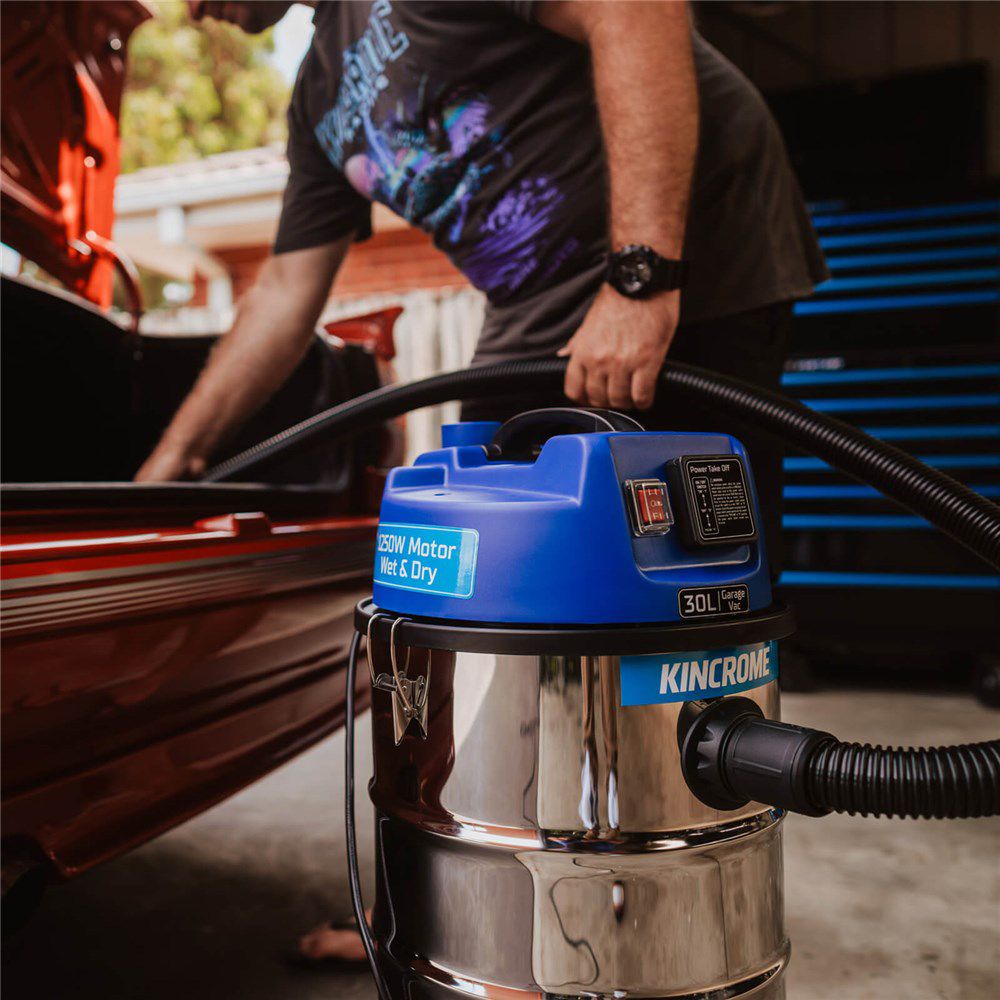 Kincrome KP703 1250W 30L Wet & Dry Garage Vacuum