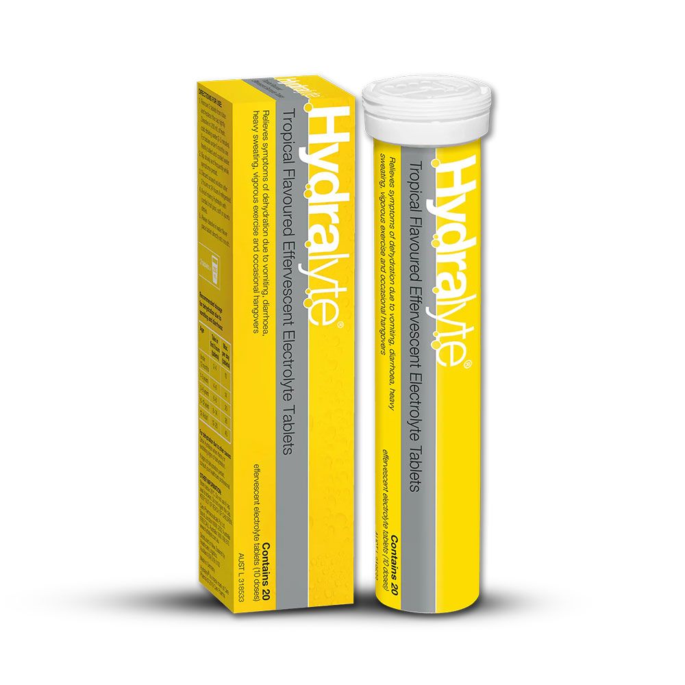 Hydralyte HLETR20 Effervescent Tropical Tablet 20 Pack