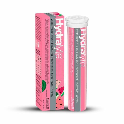 Hydralyte HLEWB20 Effervescent Watermelon Burst Tablet 20 Pack