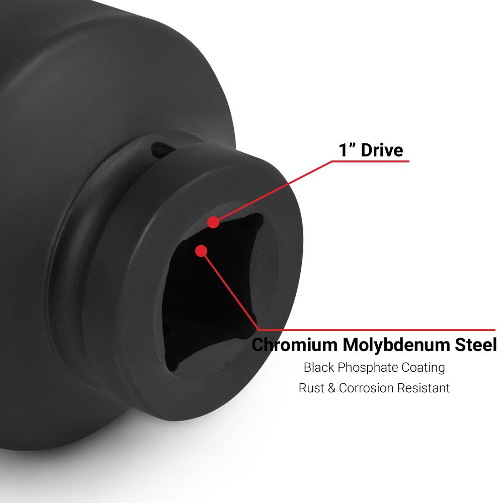 Daytona D1S65MM 65mm 1" Drive 6 Point Metric Impact Socket