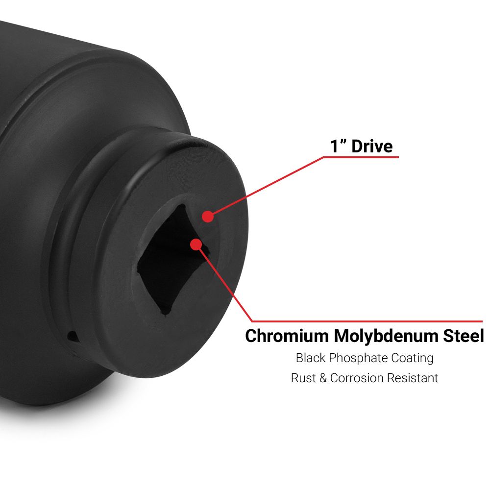 Daytona D1S85MM 85mm 1" Drive 6 Point Metric Impact Socket