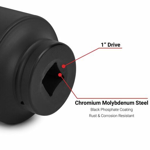 Daytona D1S85MM 85mm 1" Drive 6 Point Metric Impact Socket