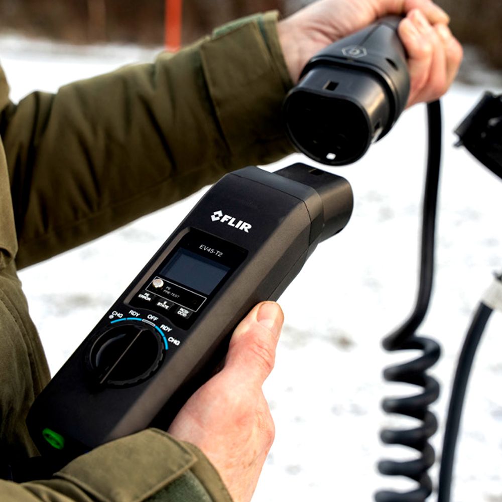 FLIR EV45-T2 EV Charger Test Adapter with Type 2 Plug and Type 1 Converter