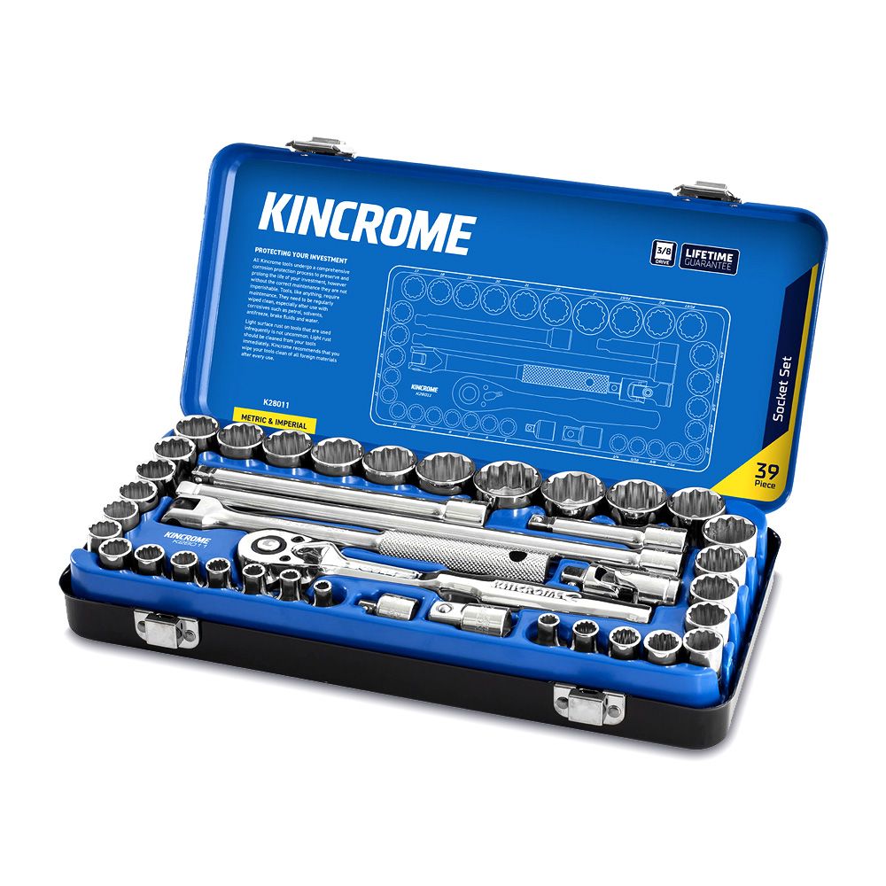 Kincrome K28011 39pce 3/8" Drive Socket Set - Metric & Imperial