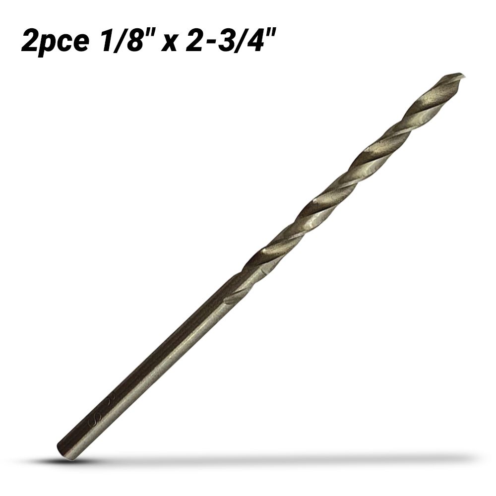 Makita D-80709 2-Pack 1/8" x 2-3/4" HSS-GS Metal Drill Bit