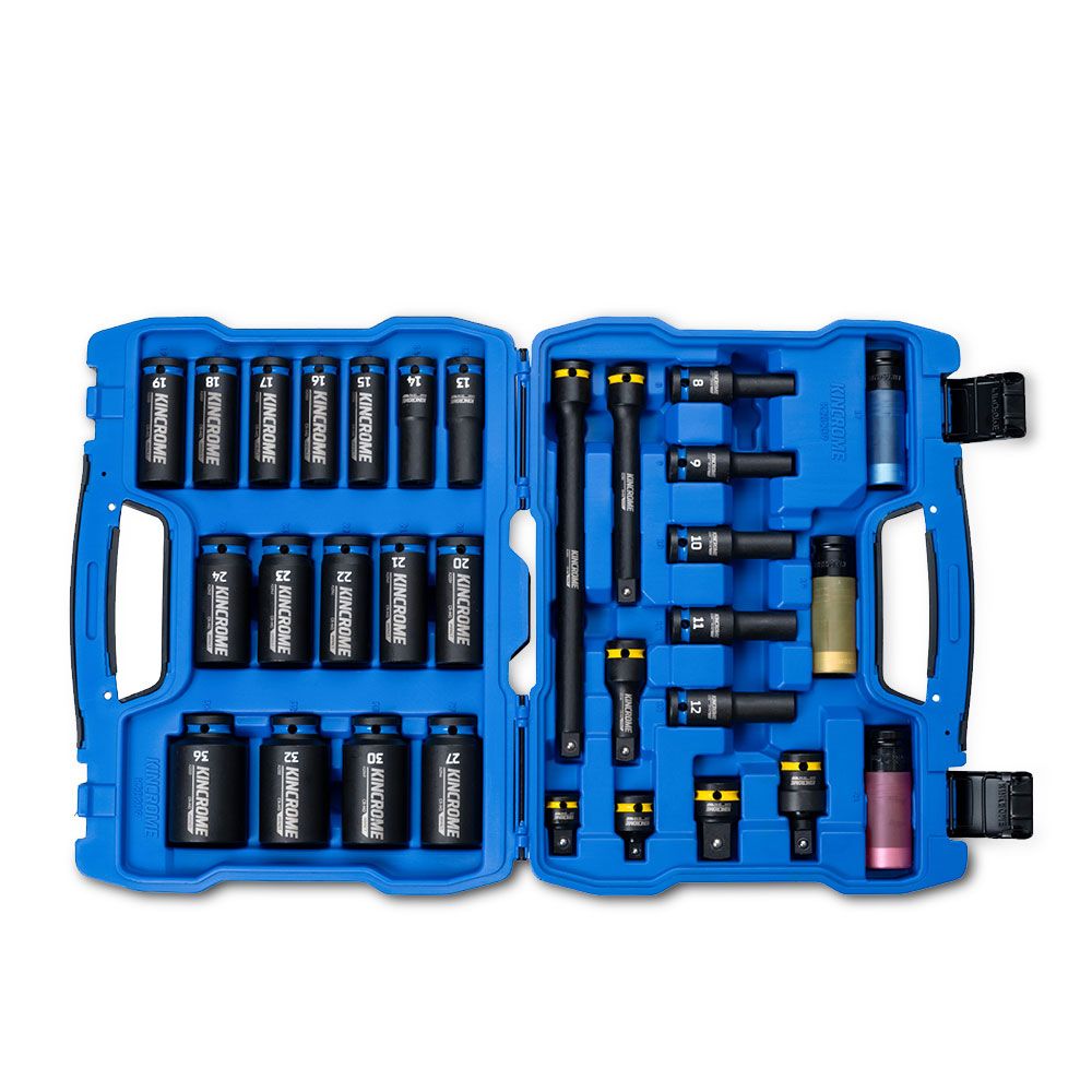 Kincrome K28209 31pce 1/2" Deep Impact Socket Set Drive - Metric