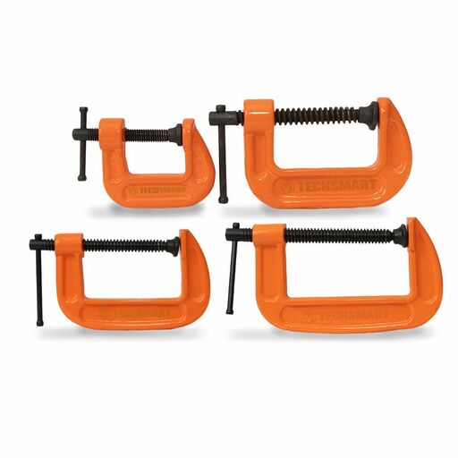 Techsmart T4GPGC14 4pce 25-100mm General Purpose G Clamp Set