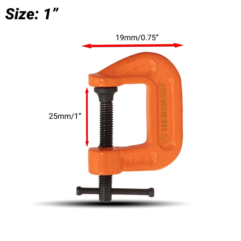 Techsmart T4GPGC14 4pce 25-100mm General Purpose G Clamp Set