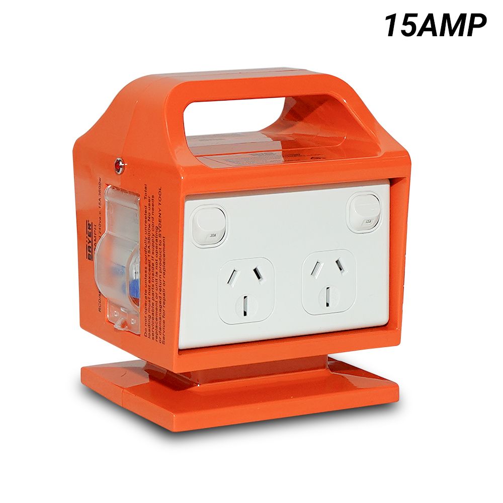 Bayer B15AMPH 240V Power Outlet 15Amp Quad Outlet Portable power Safety Box