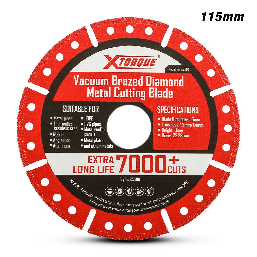 Xtorque XVBM115 115mm x 22.23mm x 1.2mm Vacuum Brazed Diamond Metal ...