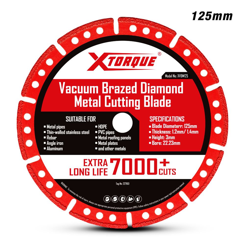 Xtorque XVBM125 125mm x 22.23mm x 1.2mm Vacuum Brazed Diamond Metal ...