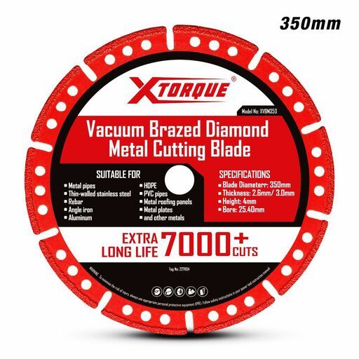 Xtorque XVBM350 350mm x 25.4mm x 2.2mm Vacuum Brazed Diamond Metal ...