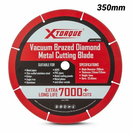 Xtorque XVBM350 350mm x 25.4mm x 2.2mm Vacuum Brazed Diamond Metal ...