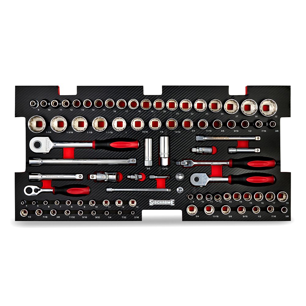 Sidchrome SCMT10163HR 226pce Metric & A/F 13 Drawer Red Hyper Colour ...