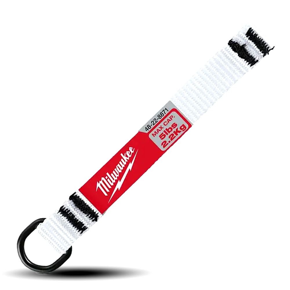 Milwaukee 48228871 5-Pack 2.2kg (5lb) D-Ring Web Attachment Lanyard