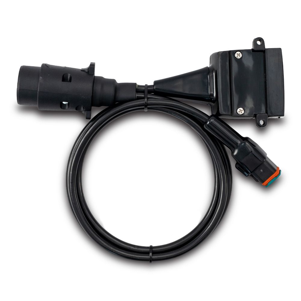 Elecbrakes A7LR-12 7 Large Round Pin Plug to 12 Flat Pin Socket