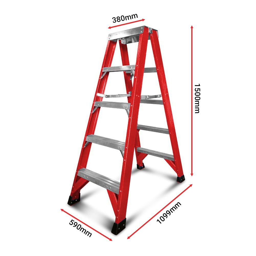 Climbrite CDSTEP4ECO 1.5m 4 Step Eco Fibreglass Double Sided Ladder
