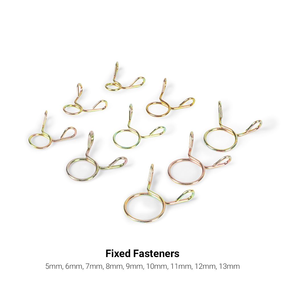 Fixed Fasteners FFC290 290pce 5mm - 13mm Zinc Plated Carbon Steel Hose ...
