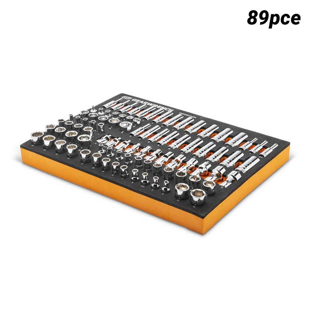 GEARWRENCH GWMSSKT14MM 89pce 1/4" Drive Master Metric Socket Set in ...