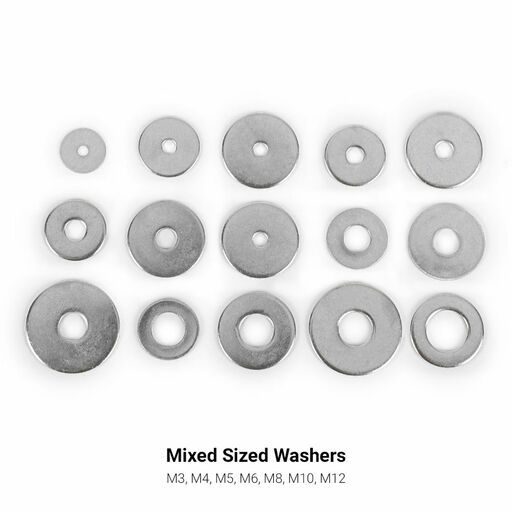 Fixed Fasteners FFW175 175pce Heavy Duty Stainless Steel Mixed Washer Kit