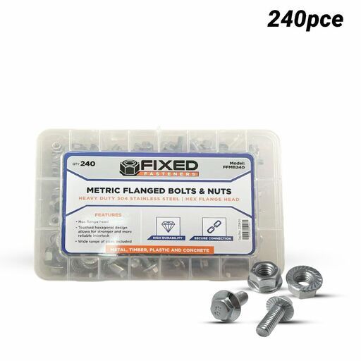 Fixed Fasteners FFMB240 240pce Heavy Duty Stainless Steel Metric ...