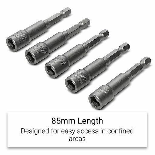 MAGNUS MAGHEX865 5pce 1/4" Drive 8mm X 65mm Hex Nut Setter