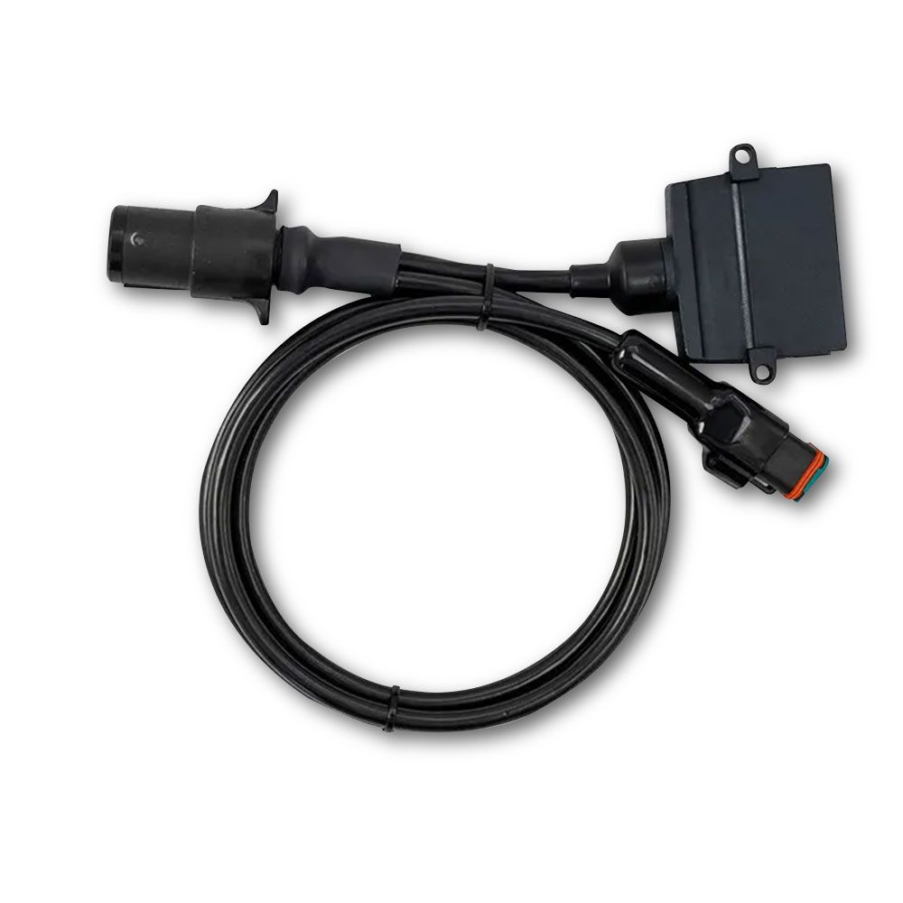 Elecbrakes A7SR-7 7 Small Round Pin Plug to 7 Flat Pin Socket