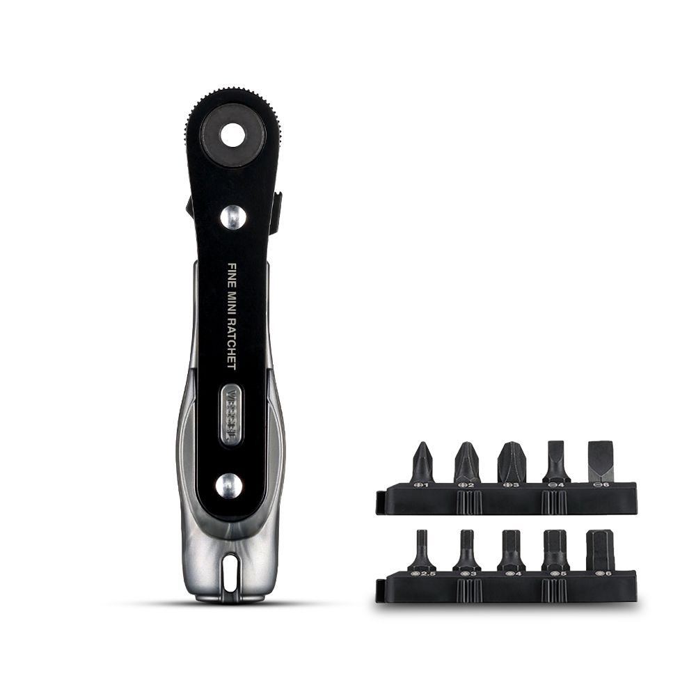 Vessel TD-25 Ultra Thin Fine Mini Ratchet Screwdriver Straight With 10 ...