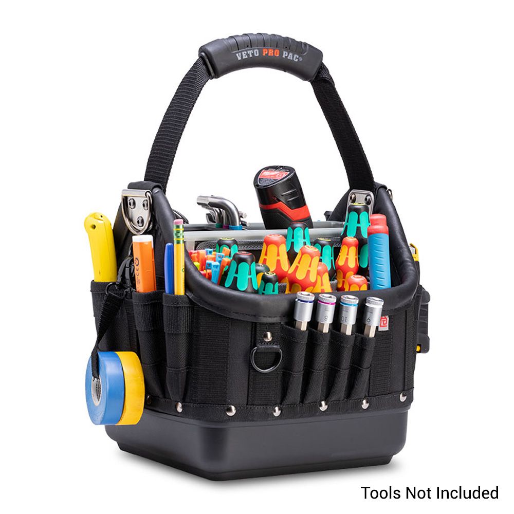Veto Pro Pac VETOTECHOTMD-BLACK (VPP10743) Medium Tech Open Top Tool ...