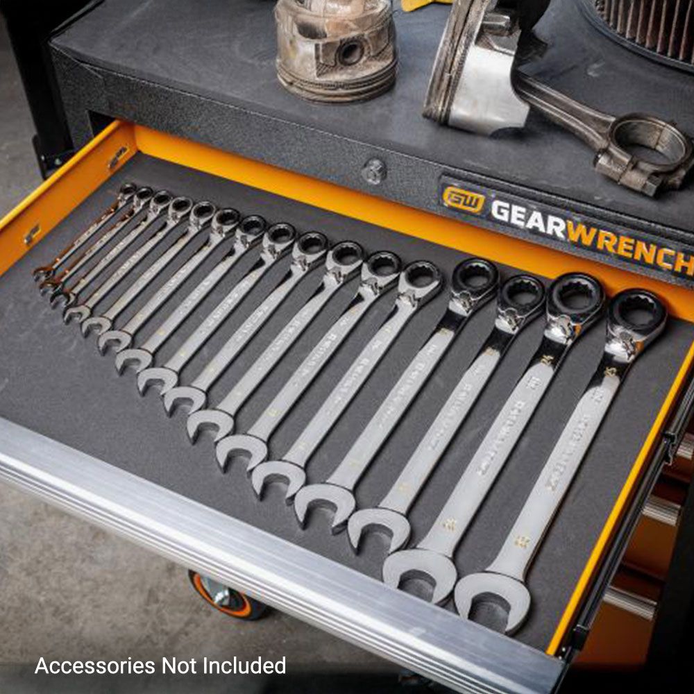 GEARWRENCH 86629 16pce 90-Tooth 12 Point Metric Reversible Ratcheting ...