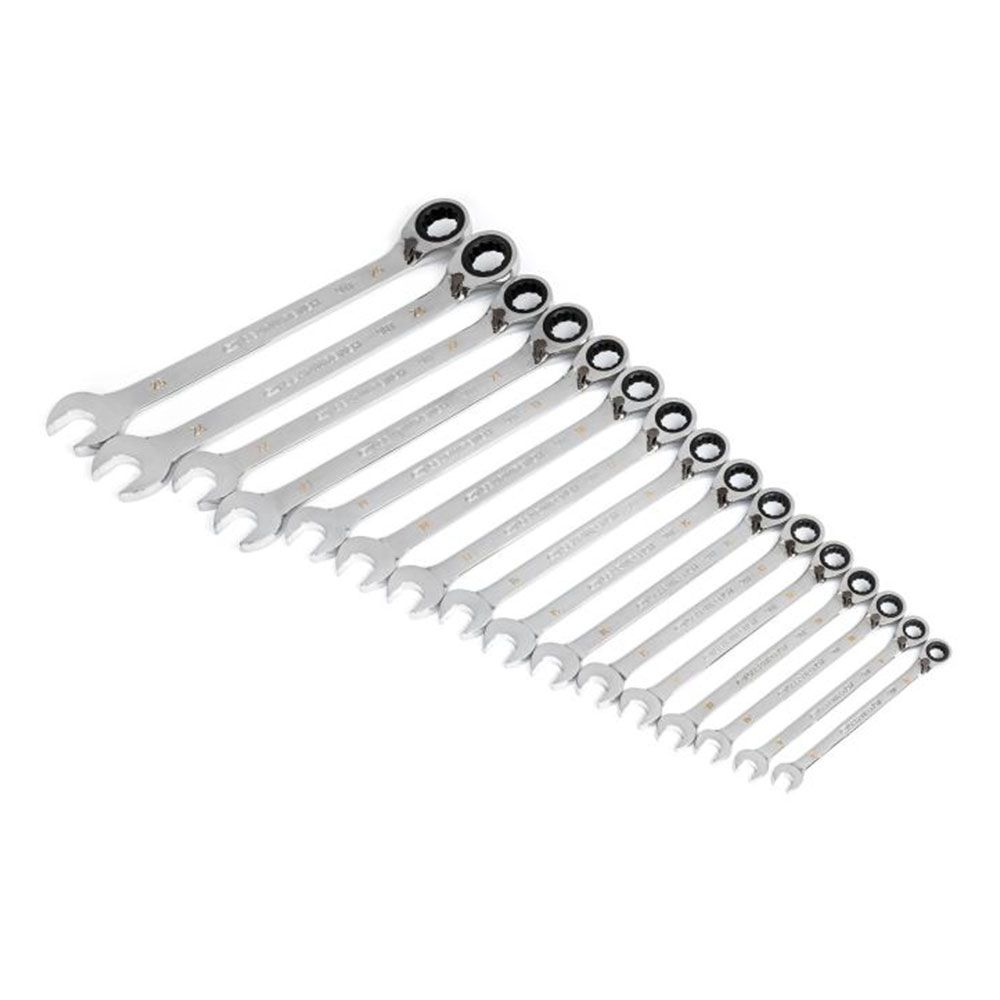 GEARWRENCH 86629 16pce 90-Tooth 12 Point Metric Reversible Ratcheting ...