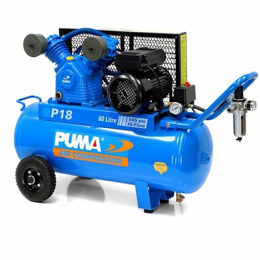 PUMA Air Compressor PU P18-60L 240V 240V - 240V 3.2HP 1000RPM 320L/Min ...