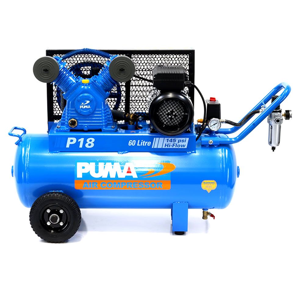 PUMA Air Compressor PU P18-60L 240V 240V - 240V 3.2HP 1000RPM 320L/Min ...