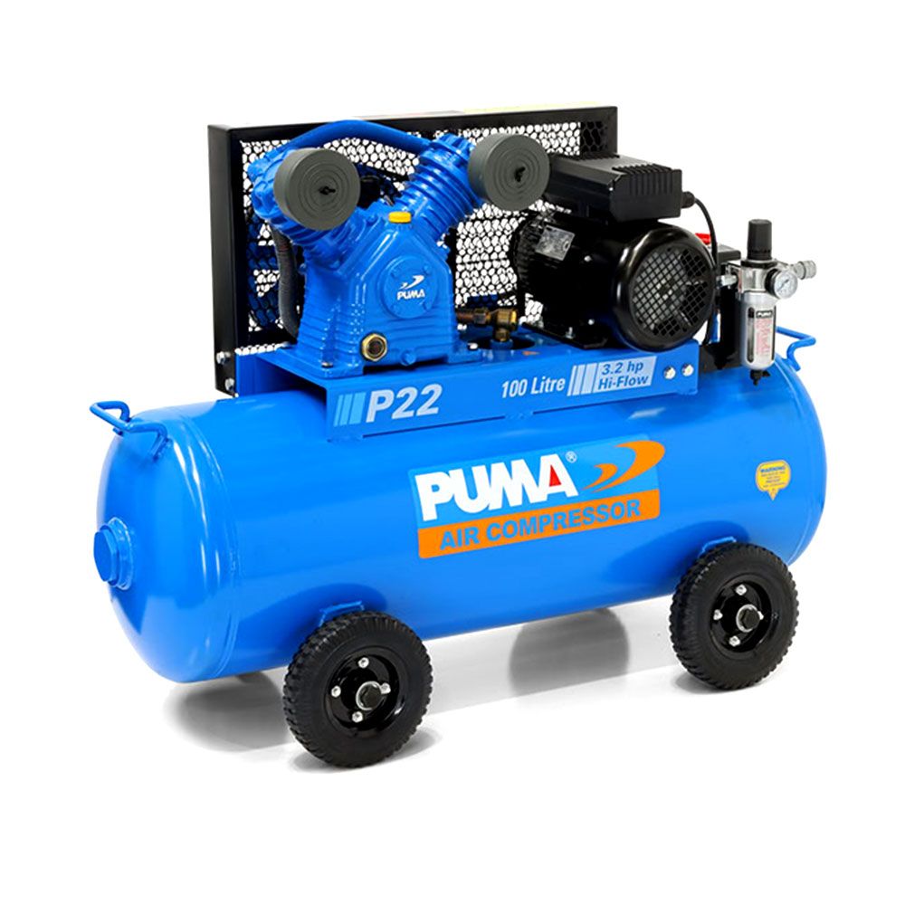 PUMA Air Compressor PU P22-100L 240V 240V 3.2HP 1080RPM 350L/min ...