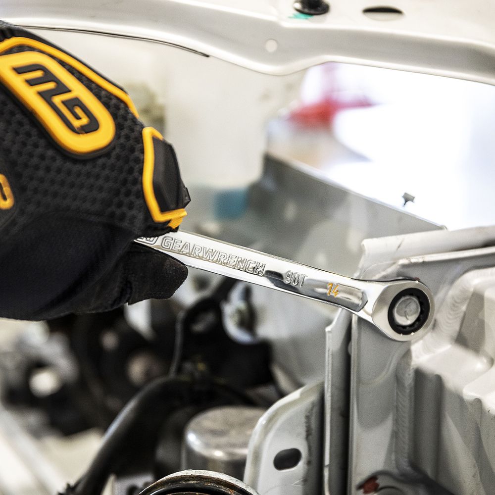 GEARWRENCH 86928 16pce 90-Tooth 12 Point Metric Combination Ratcheting Wrench Set