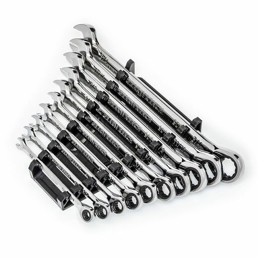GEARWRENCH 86958 10pce 90-Tooth 12 Point SAE Combination Ratcheting ...