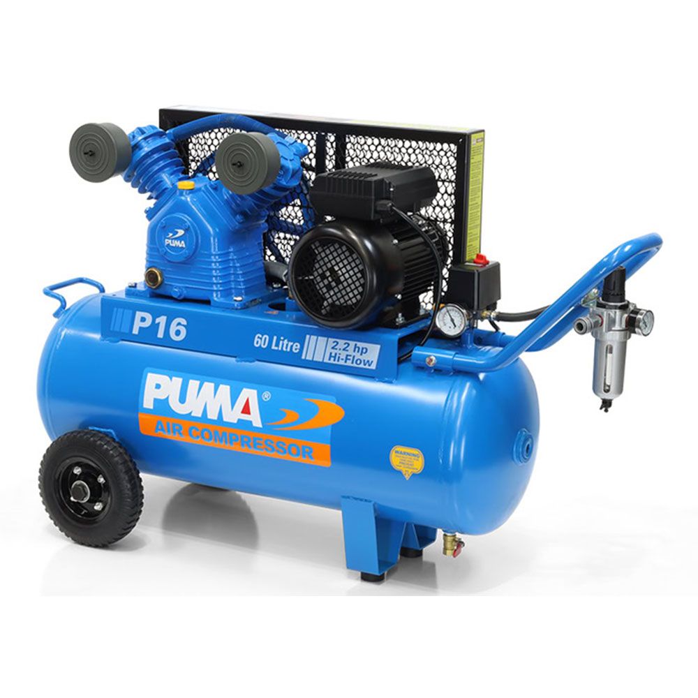 PUMA Air Compressor PU P16-60L 240V 240V 2.2HP 1225RPM 240L/min ...