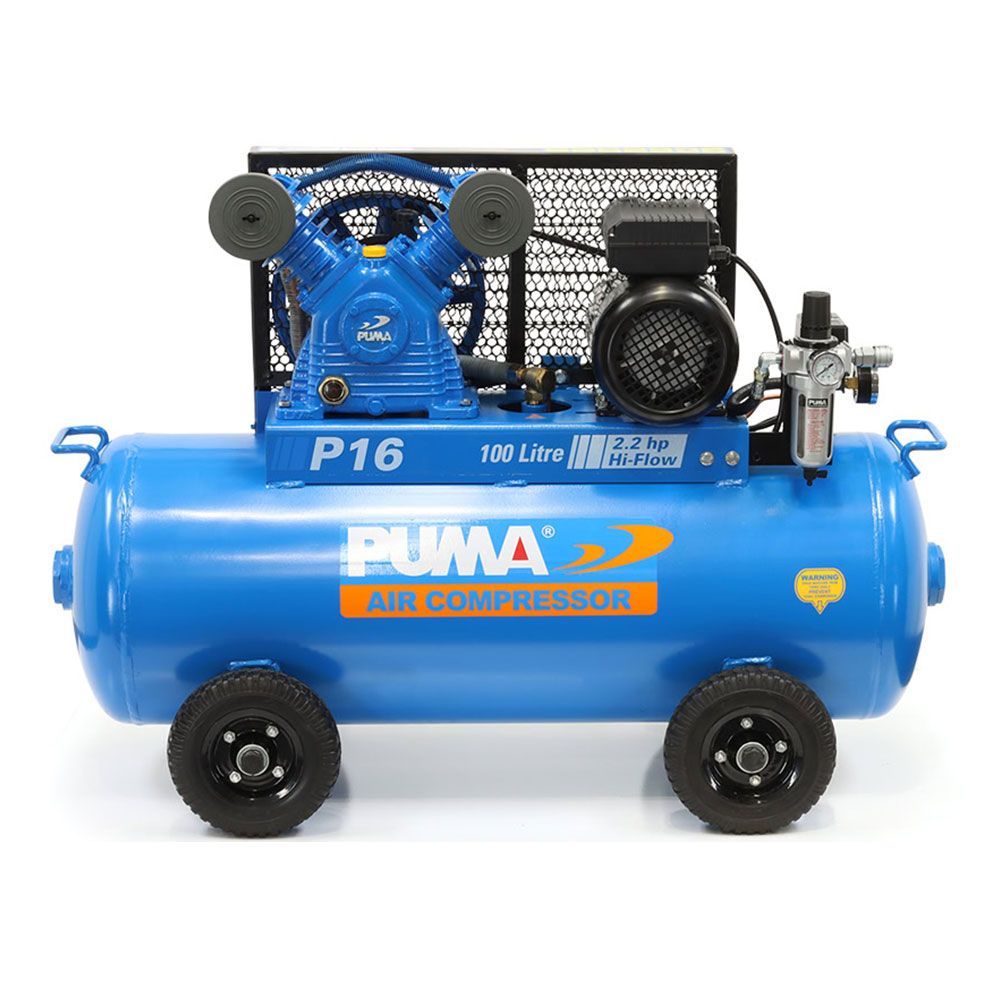 PUMA Air Compressor PU P16-100L 240V 240V 2.2HP 1225RPM 240L/Min ...