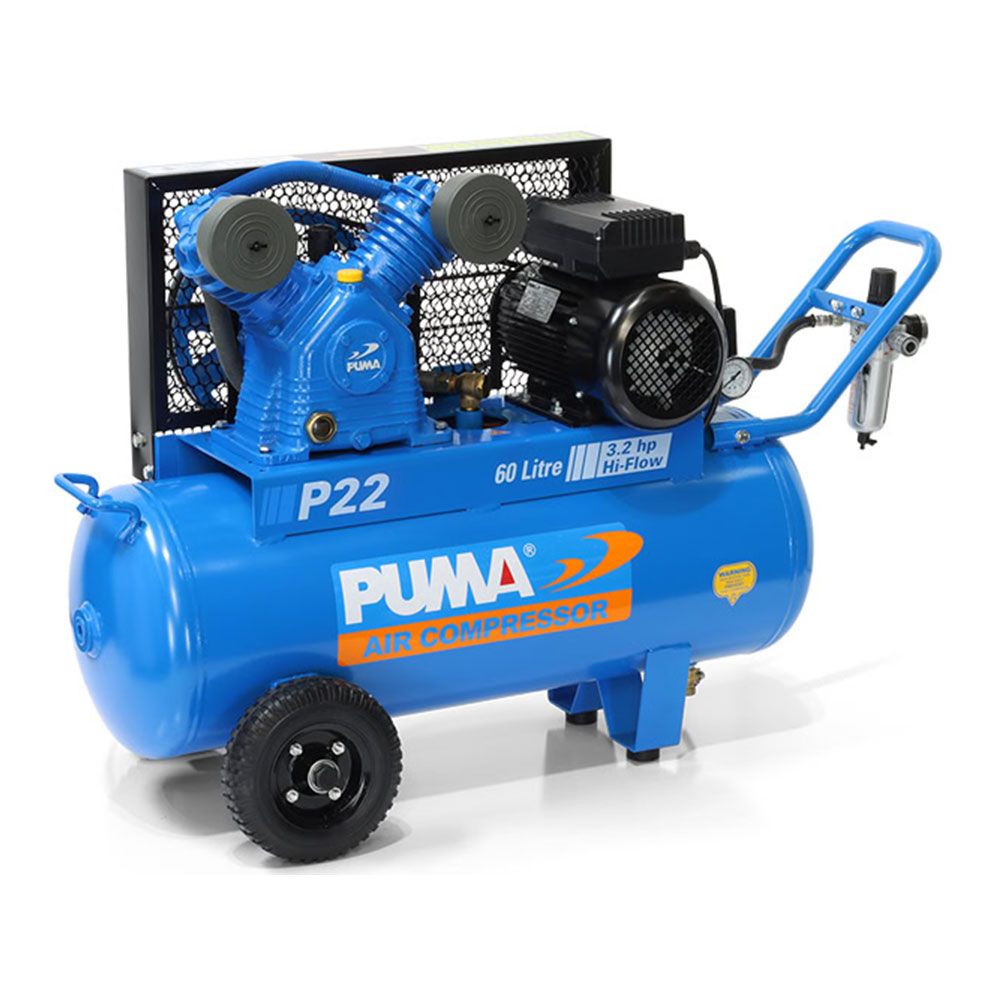 PUMA Air Compressor PU P22-60L 240V 240V 3.2HP 1080RPM 350L/Min ...