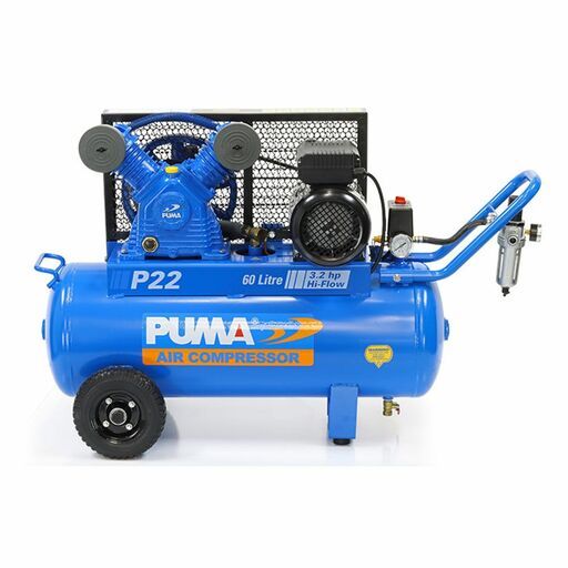 PUMA Air Compressor PU P22-60L 240V 240V 3.2HP 1080RPM 350L/Min ...