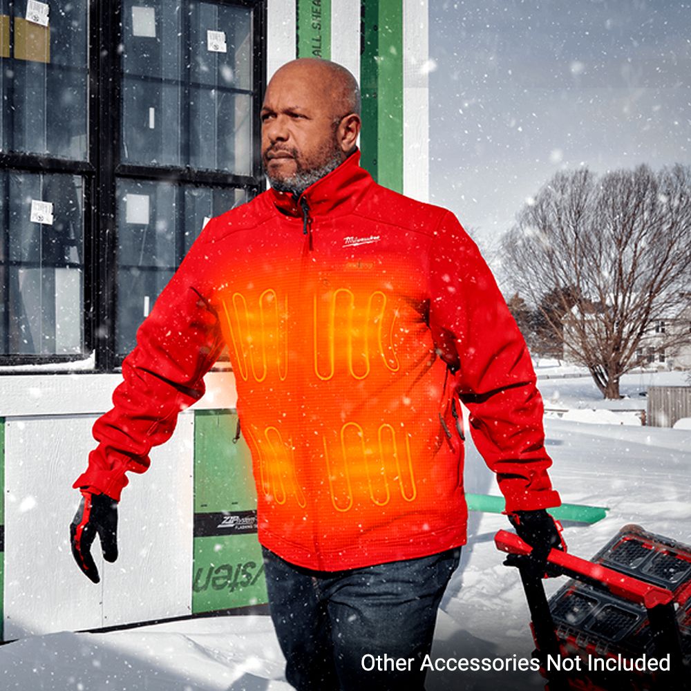 Milwaukee M12HJREDX0 12V Li-ion Cordless TOUGHSHELL™ Red Heated Jacket ...