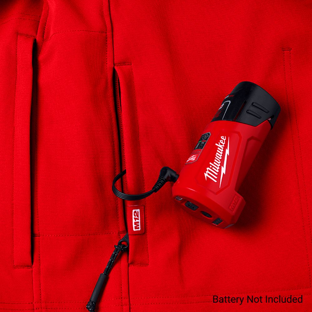 Milwaukee M12HJREDX0 12V Li-ion Cordless TOUGHSHELL™ Red Heated Jacket ...