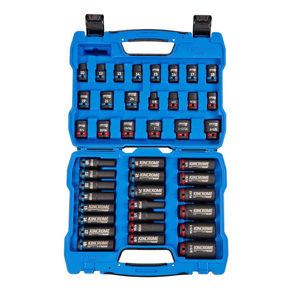 Kincrome K2098 42pce 1/2" Drive - Metric & Imperial Deep/Standard ...