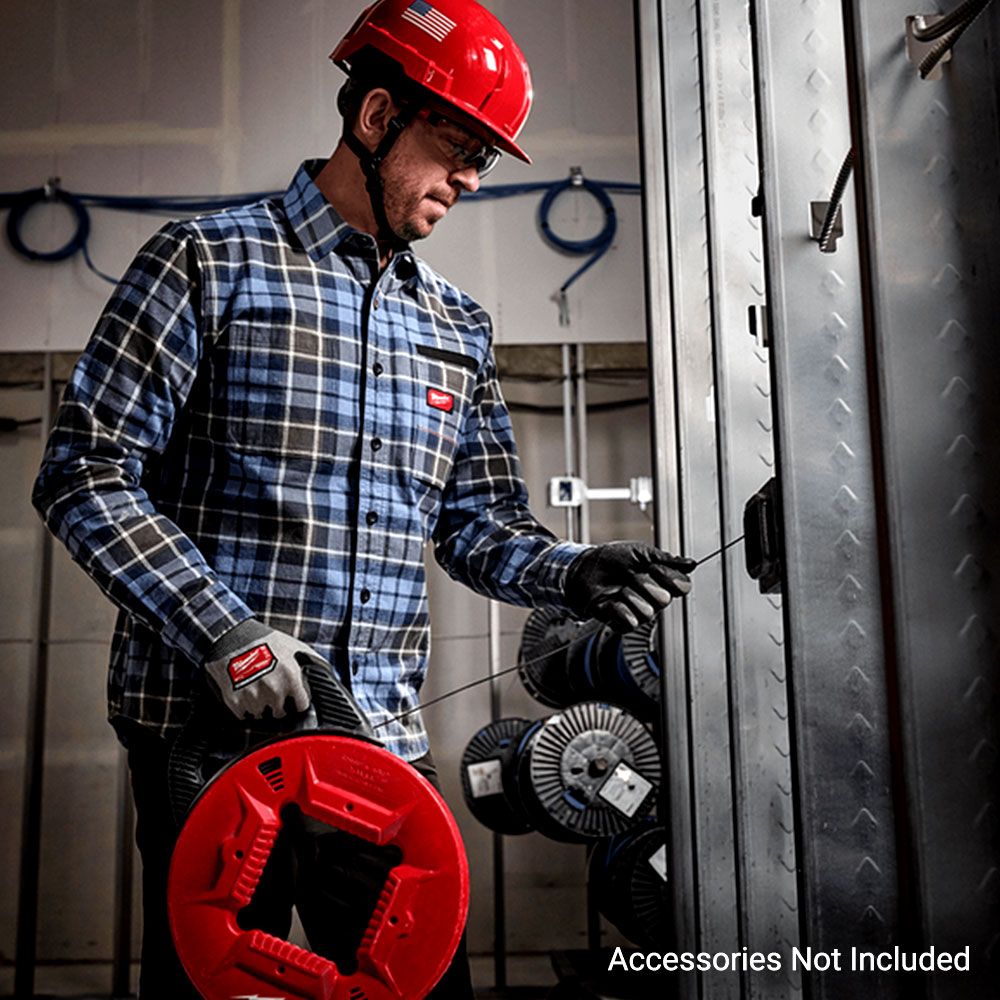 Milwaukee M551U GRIDIRON Flannel Shirt Blue - S - 3XL