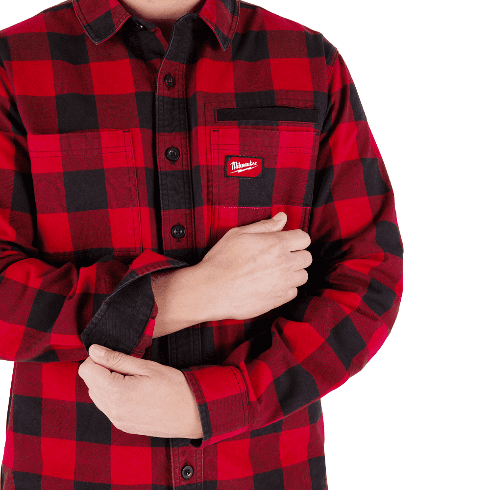 Milwaukee M551R GRIDIRON Flannel Shirt Red - S - 3XL