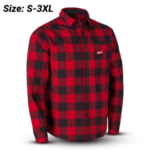 Milwaukee M551R GRIDIRON Flannel Shirt Red - S - 3XL