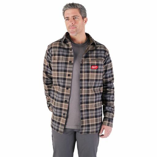Milwaukee M551G GRIDIRON Flannel Shirt Grey - S - 3XL