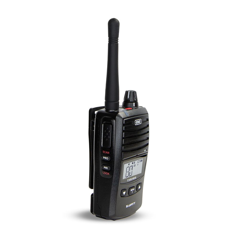 GME TX6165 5/1 Watt IP67 UHF CB Handheld Radio Including Accessories ...