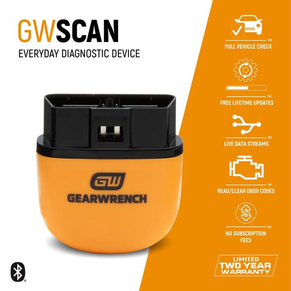 GEARWRENCH GWSCAN Everyday Diagnostic Tool Bluetooth OBDII Tester
