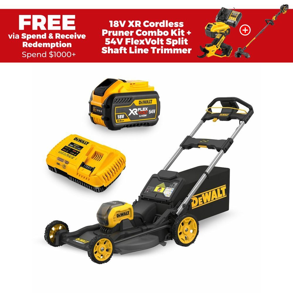 DeWalt DCMWP500X1-XE 54V XR 9.0Ah Li-ion Cordless Brushless 21" Push ...